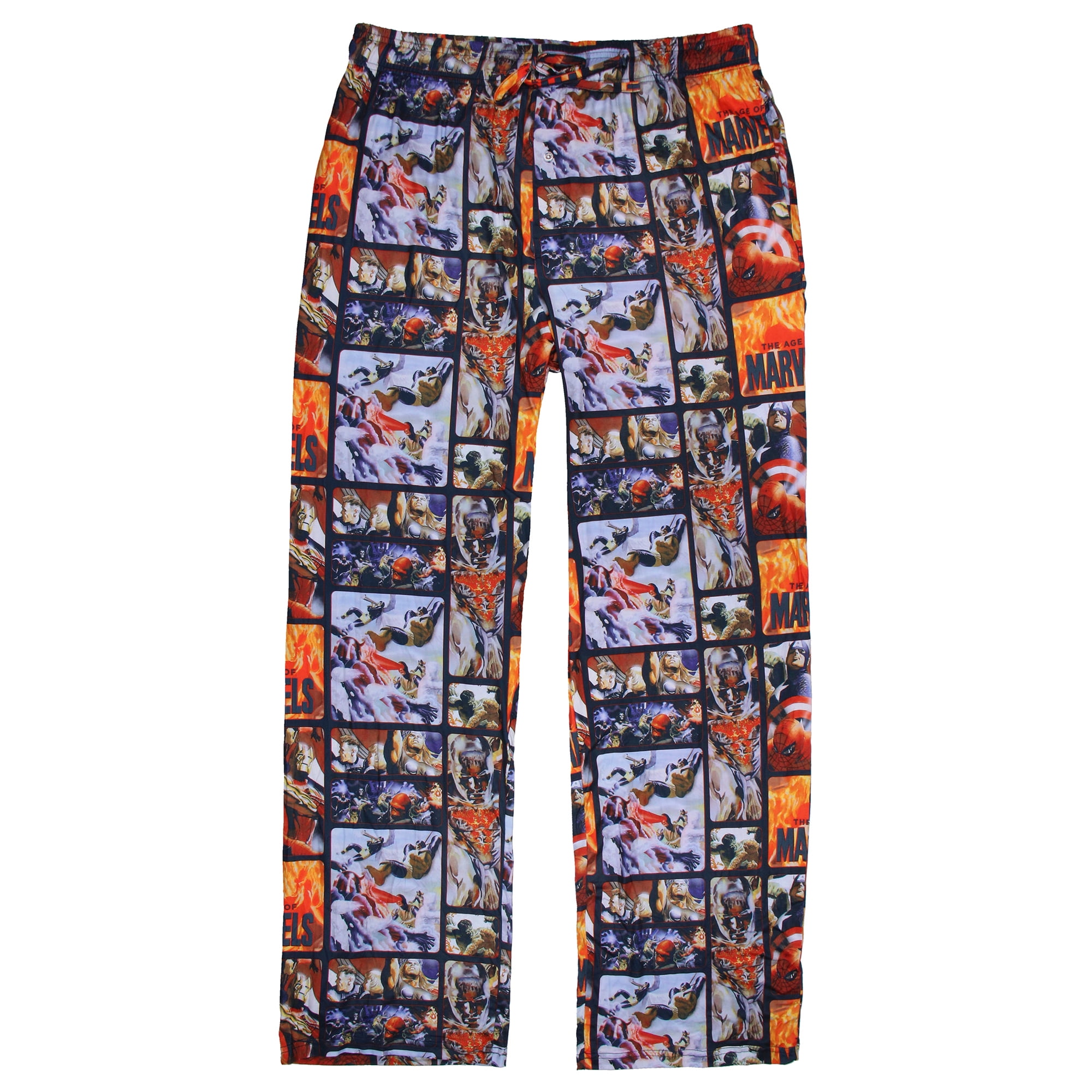 Marvel Comics Men's The Age Of Marvel Superhero Pajama Pants With ...