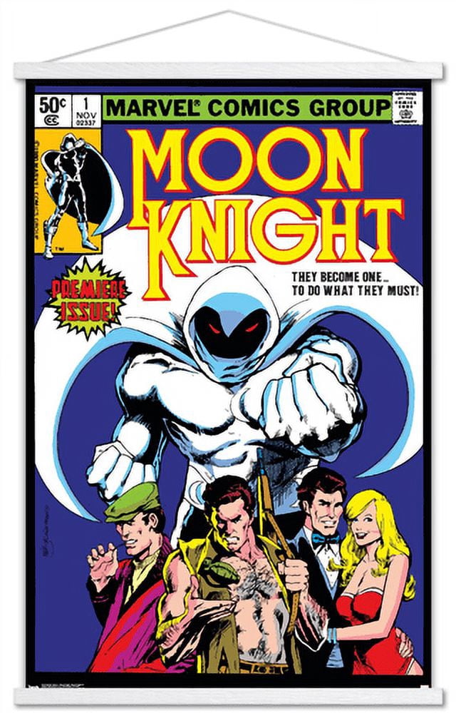 Marvel Comics - Moon Knight - Moon Knight #1 Wall Poster with Wooden ...