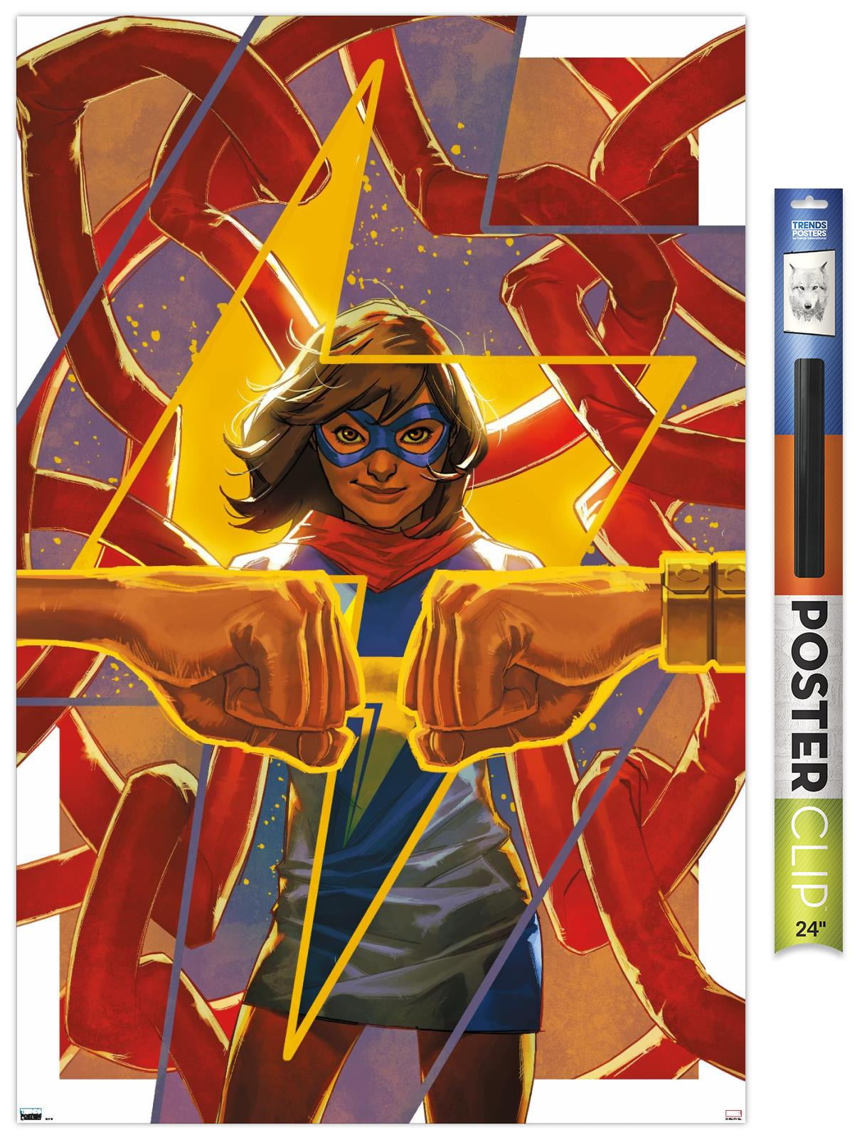 Marvel Comics - Ms. Marvel - Fearless #4 Wall Poster, 22.375" x 34 ...
