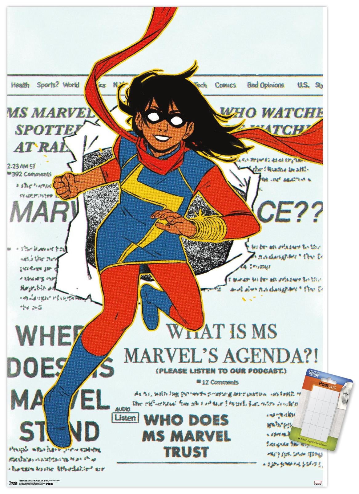 Marvel Comics - Ms. Marvel - Ms. Marvel #25 Variant Cover Wall Poster ...