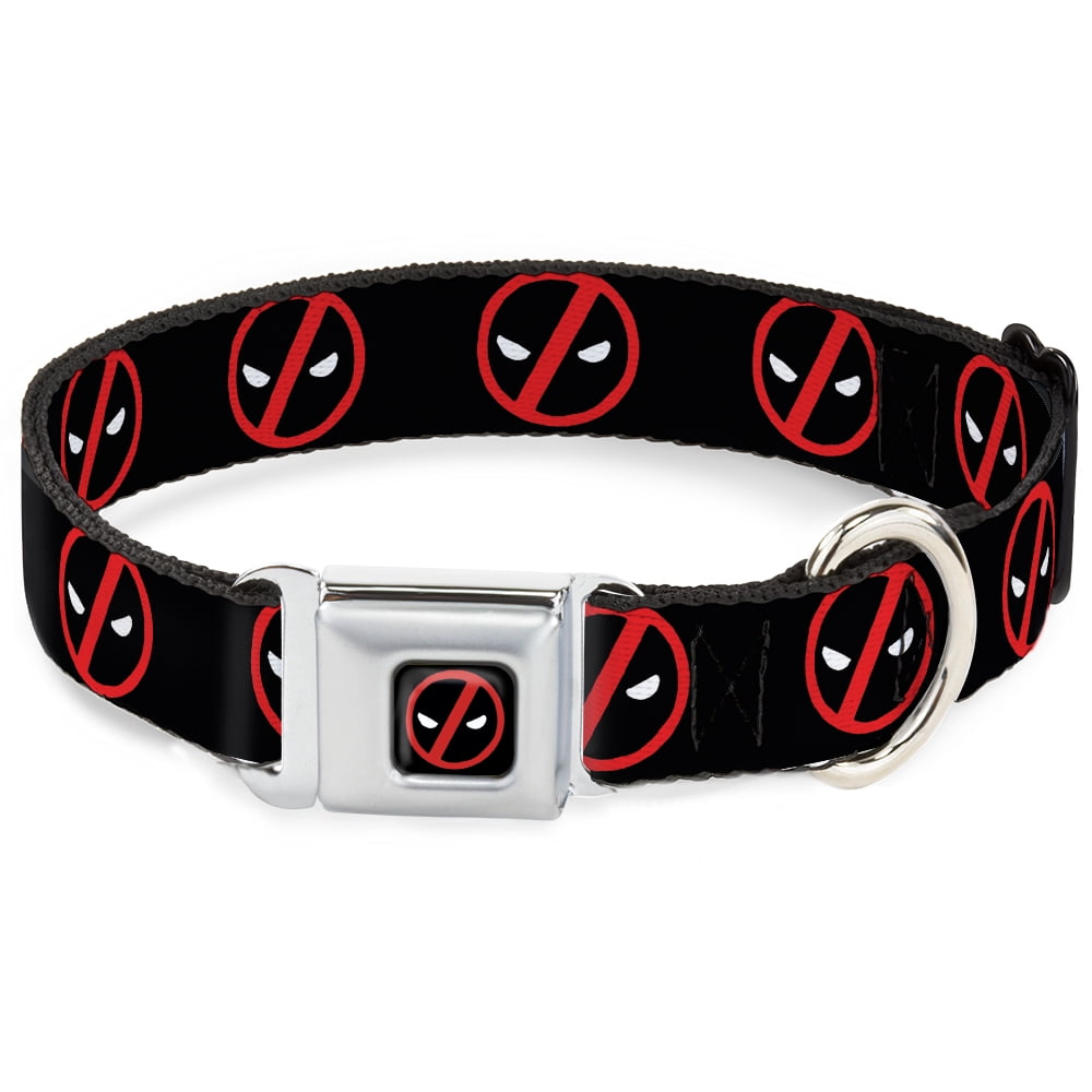 Marvel Comics Pet Collar, Dog Collar Metal Seatbelt Buckle, Deadpool ...