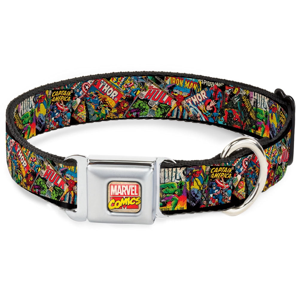Marvel Comics Pet Collar, Dog Collar Metal Seatbelt Buckle, Retro ...