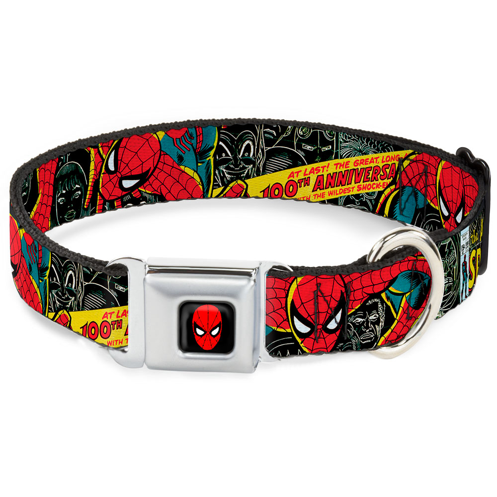 Marvel Comics Pet Collar, Dog Collar Metal Seatbelt Buckle, The Amazing ...