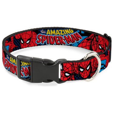 Marvel Comics Pet Collar, Dog Collar Metal Seatbelt Buckle, Spider Man ...