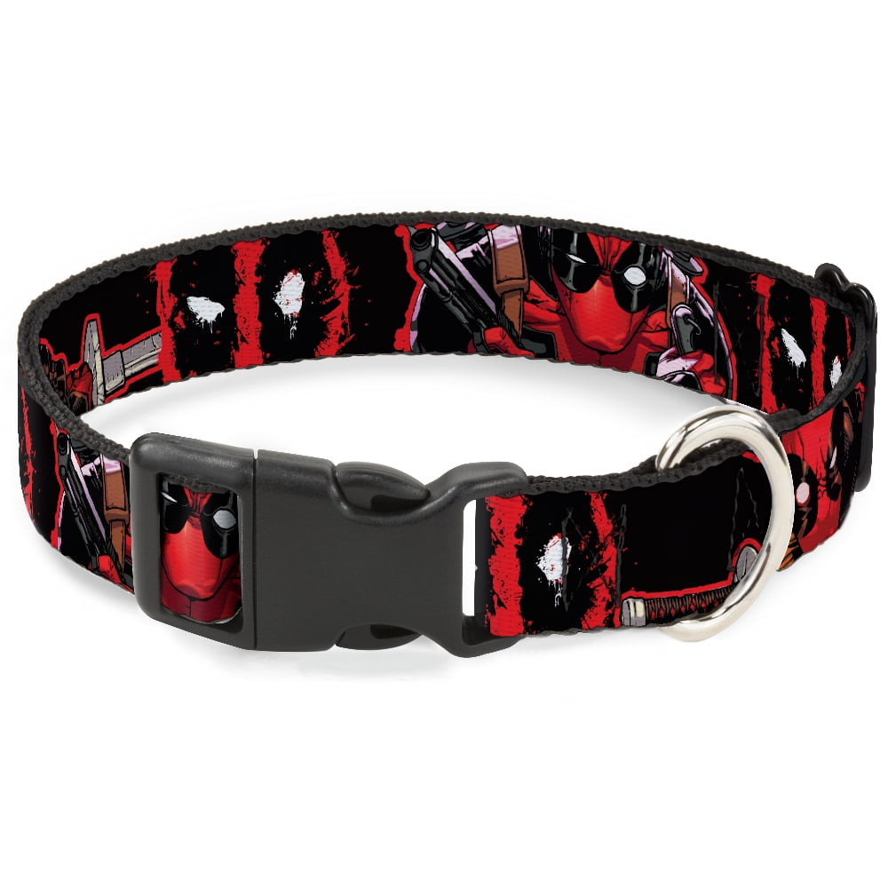 Marvel Comics Pet Collar, Dog Collar Plastic Buckle, Deadpool Action ...