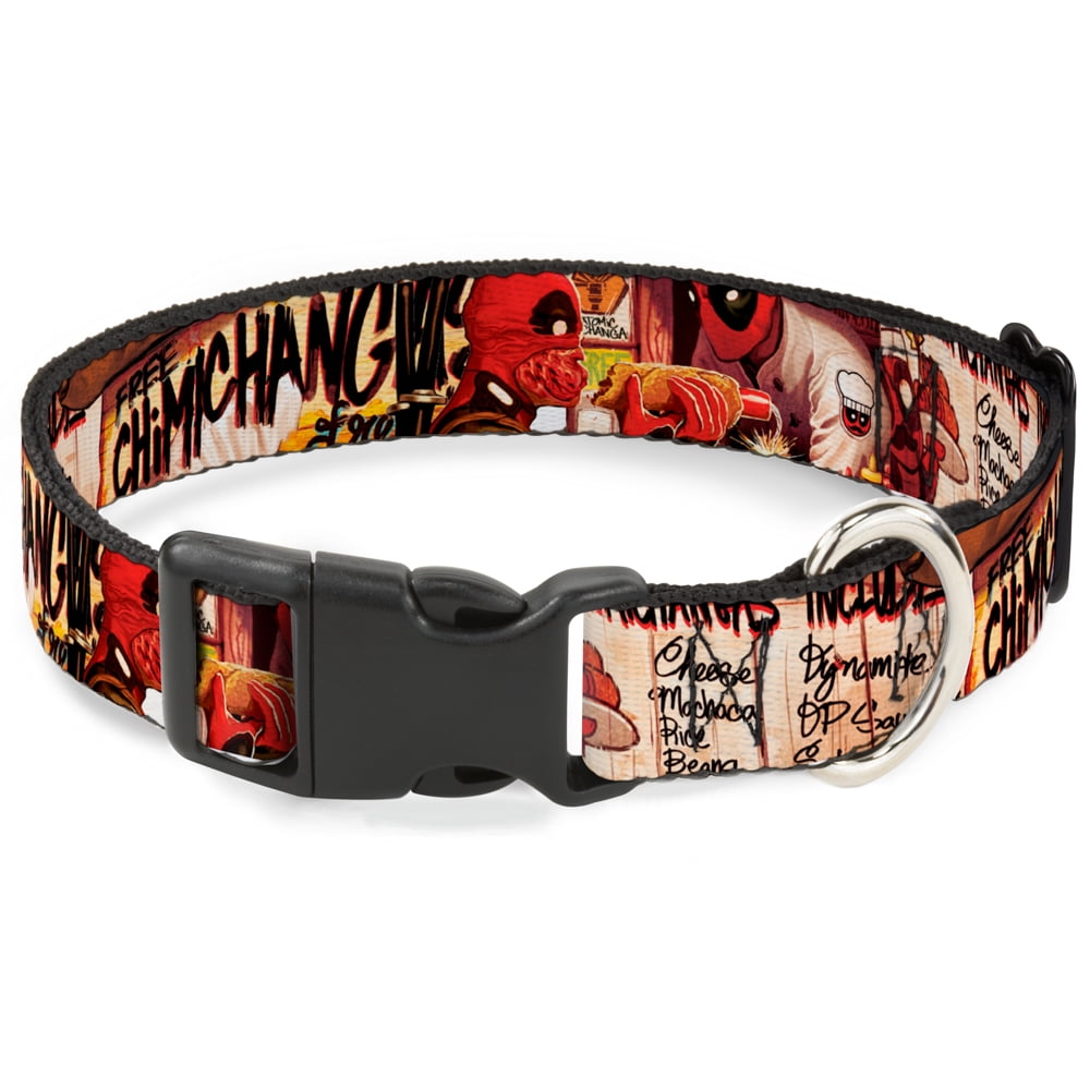 Marvel Comics Pet Collar, Dog Collar Plastic Buckle, Deadpool Kills ...