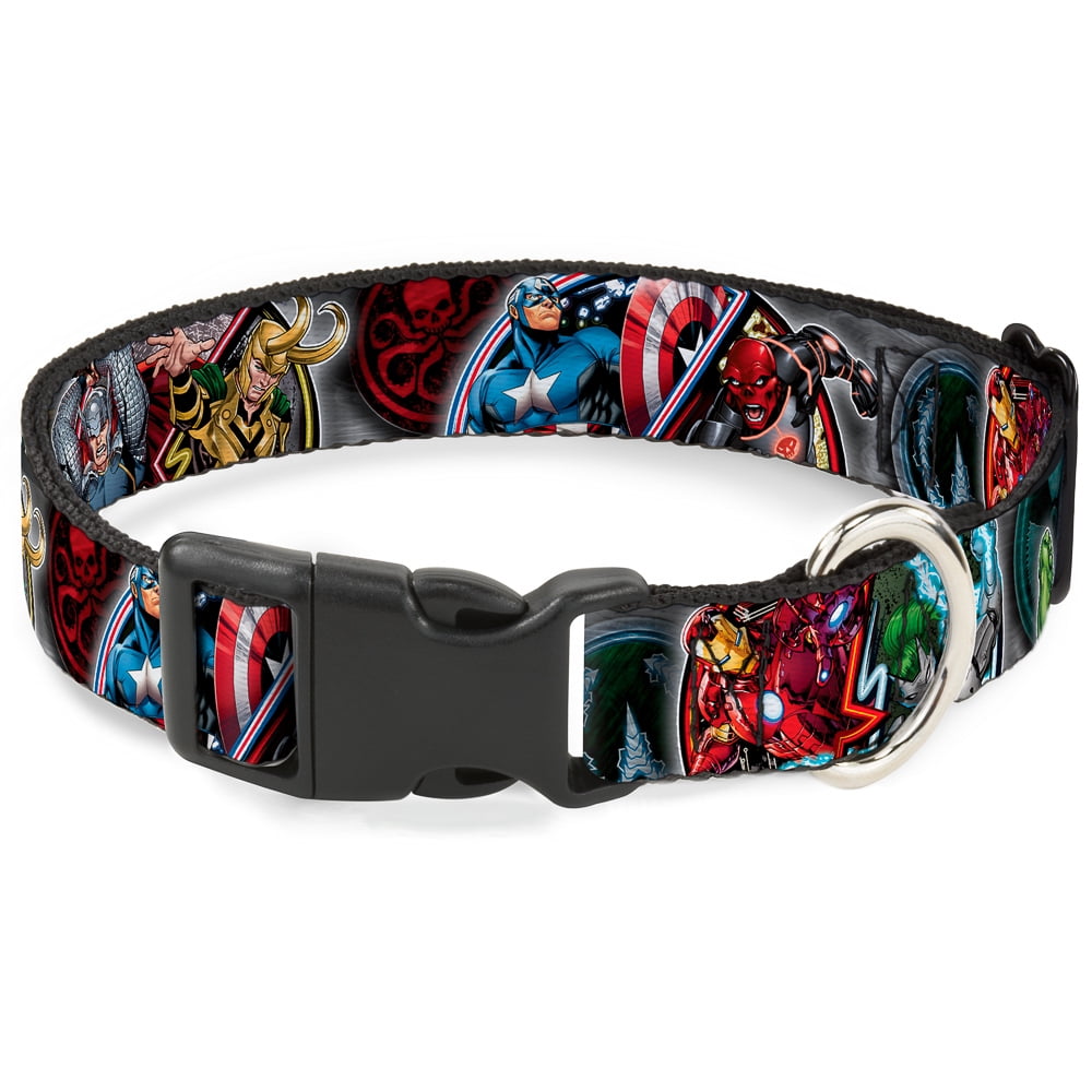 Marvel Comics Pet Collar, Dog Collar Plastic Buckle, Marvel Avengers ...
