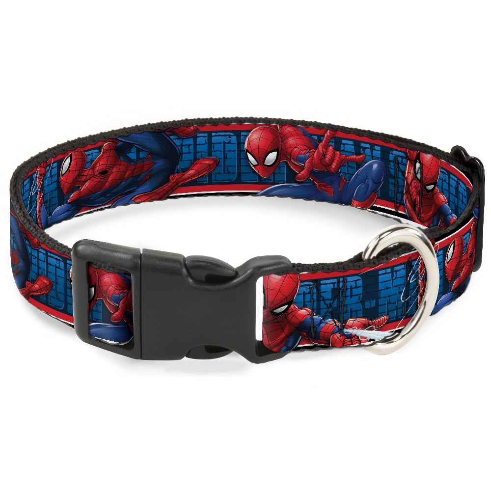 Marvel Comics Pet Collar, Dog Collar Plastic Buckle, Spider Man Action ...