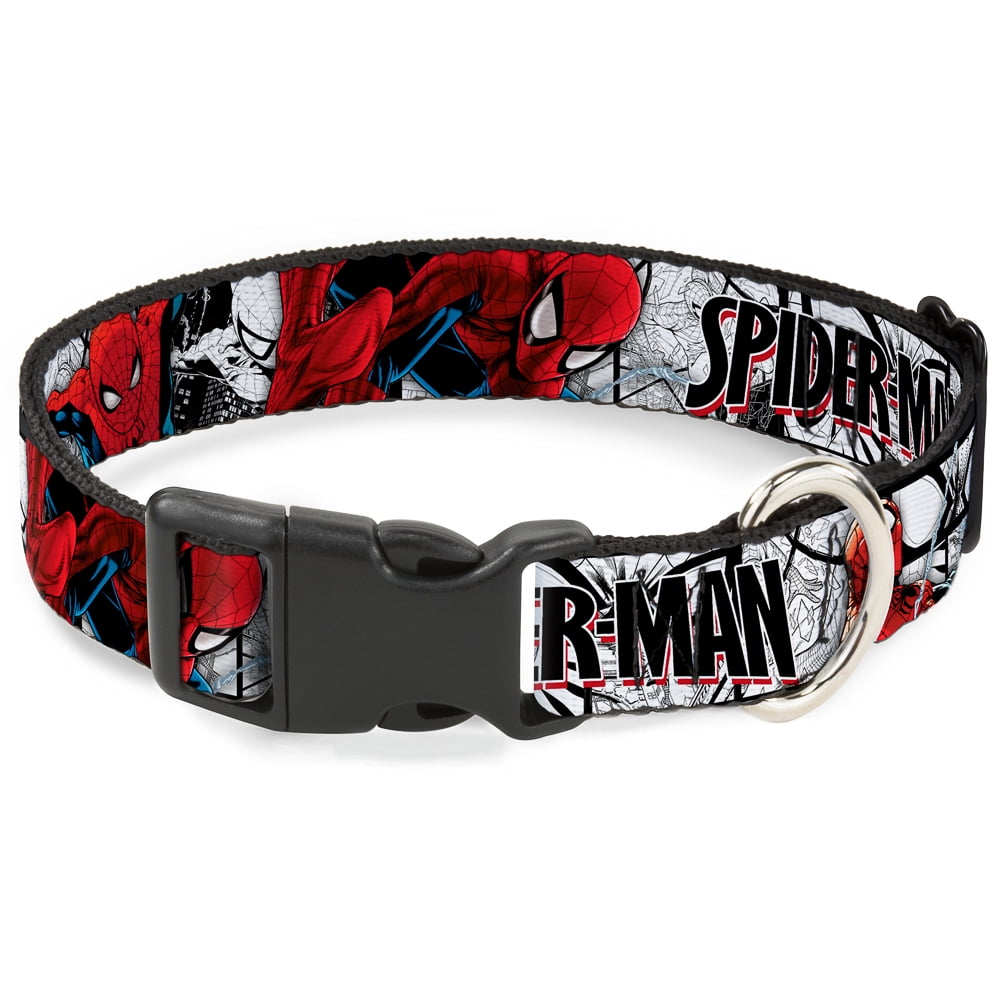 Marvel Comics Pet Collar, Dog Collar Plastic Buckle, Spider Man Action ...