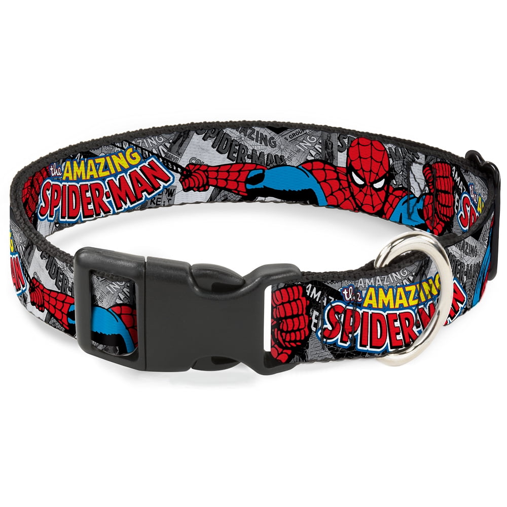 Marvel Comics Pet Collar, Dog Collar Plastic Buckle, The Amazing Spider ...