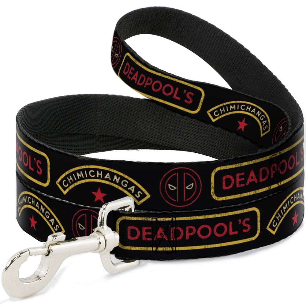 Marvel Comics Pet Leash, Dog Leash, Deadpools Chimichangas Star Logo ...