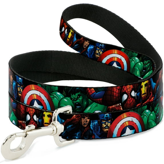 Marvel Comics Pet Leash, Dog Leash, Marvel Universe Superheroes Stacked ...