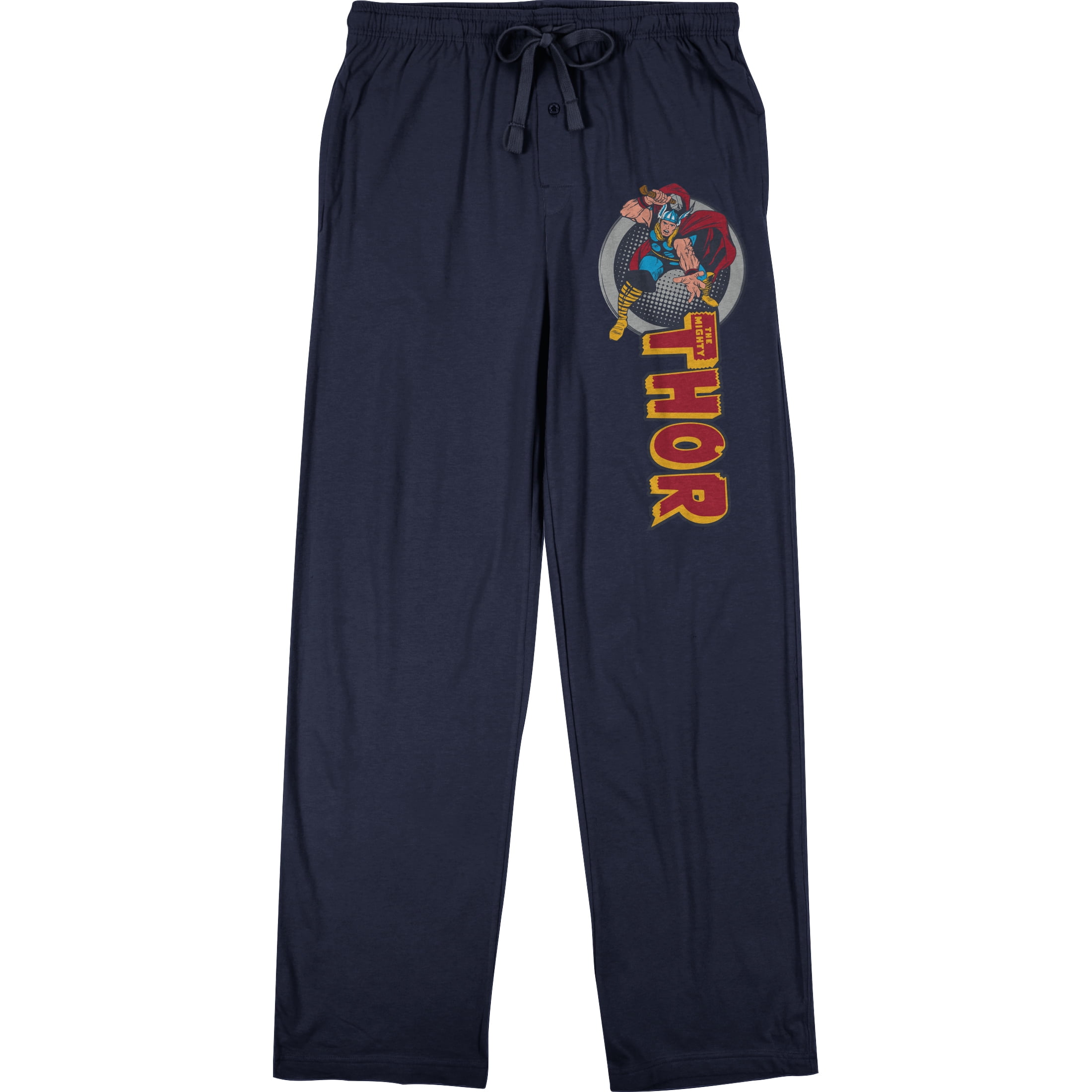 Marvel Comics Presents Thor Men's Navy Sleep Pajama Pants - Large ...