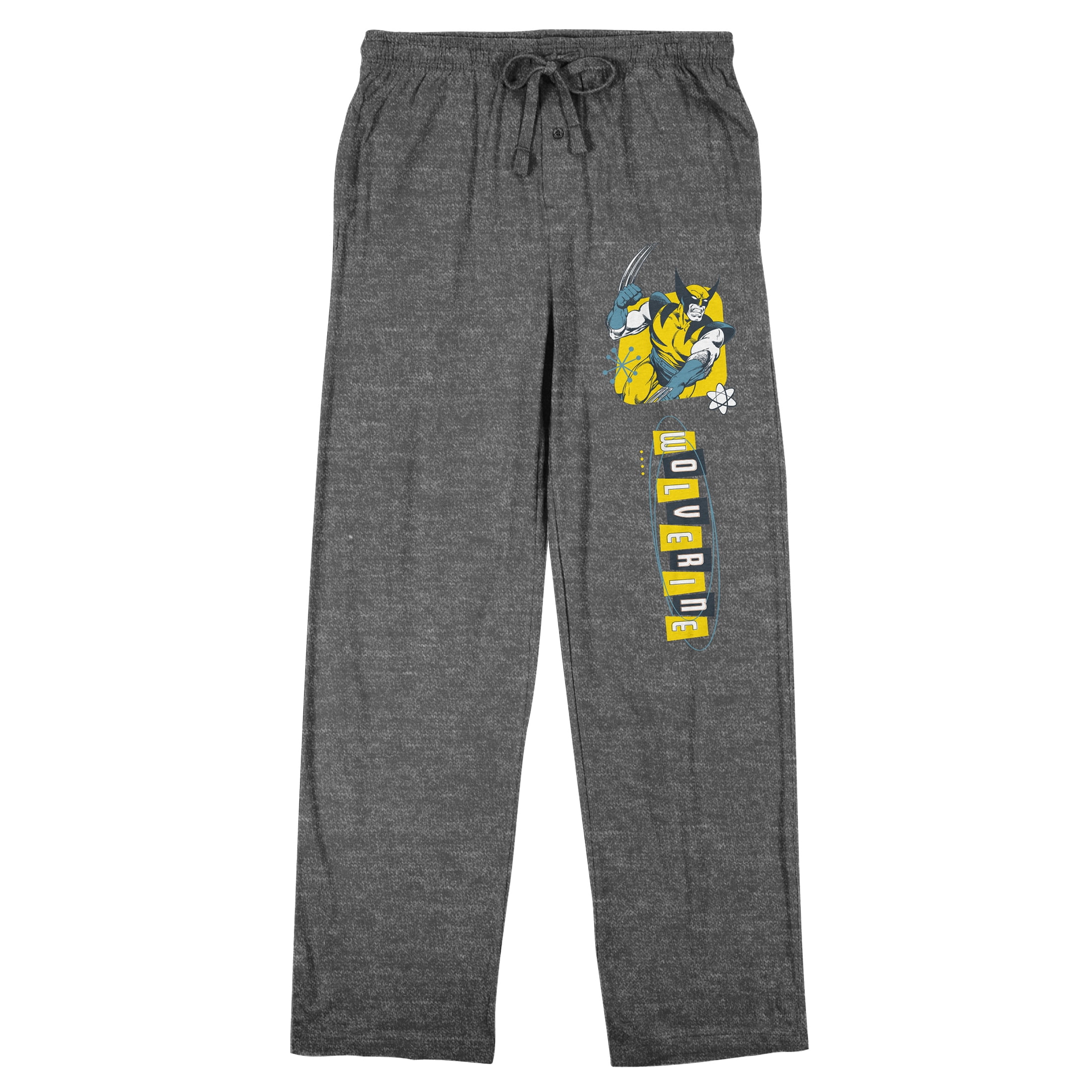 Marvel Comics Presents Wolverine Men's Gray Heather Sleep Pajama Pants ...