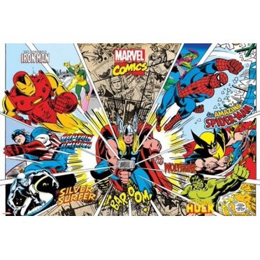 Marvel Comics Universe - Framed Comic Poster (All Marvel Characters ...