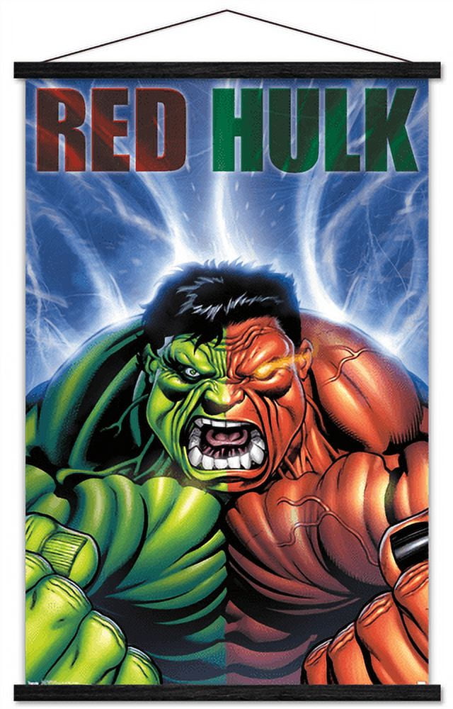 Marvel Comics - Red Hulk - Cover #30 Wall Poster with Wooden Magnetic ...