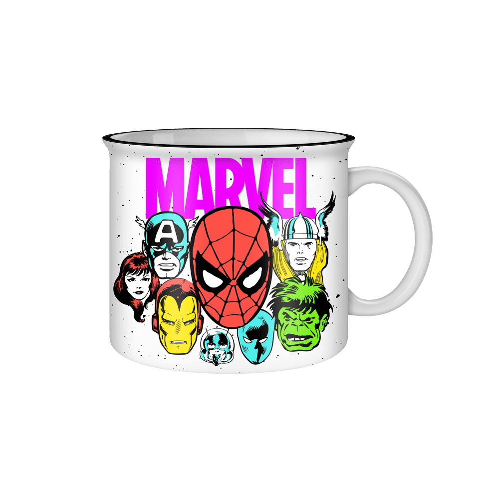 Marvel Comics Retro Character Faces 20oz Ceramic Camper Mug - Walmart.com