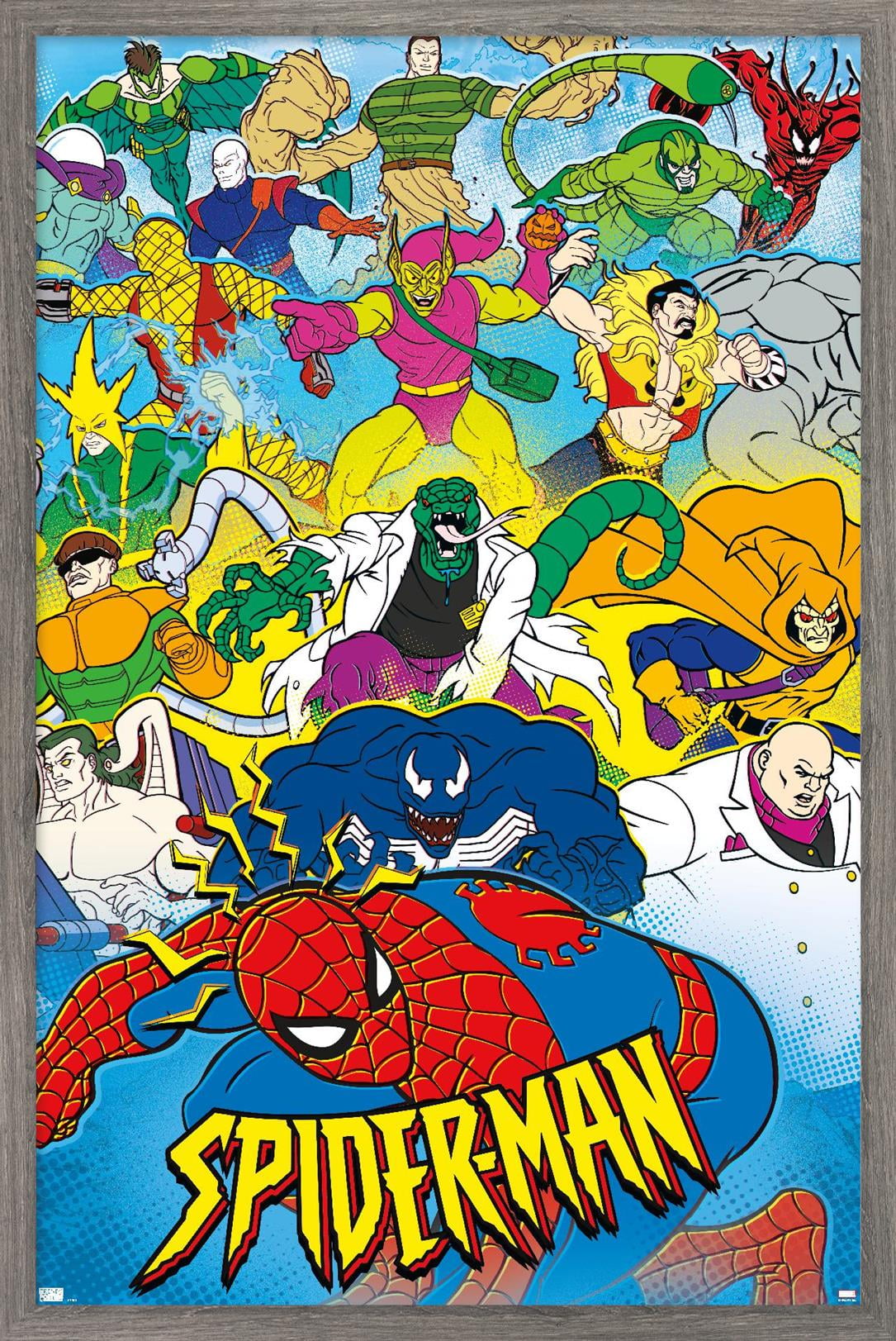 Marvel Comics - Spider-Man - 90s Animated Wall Poster, 22.375" x 34 ...