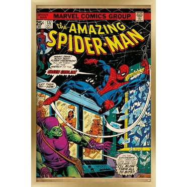 Marvel Comics - Spider-Man - Action Wall Poster, 22.375" x 34", Framed ...