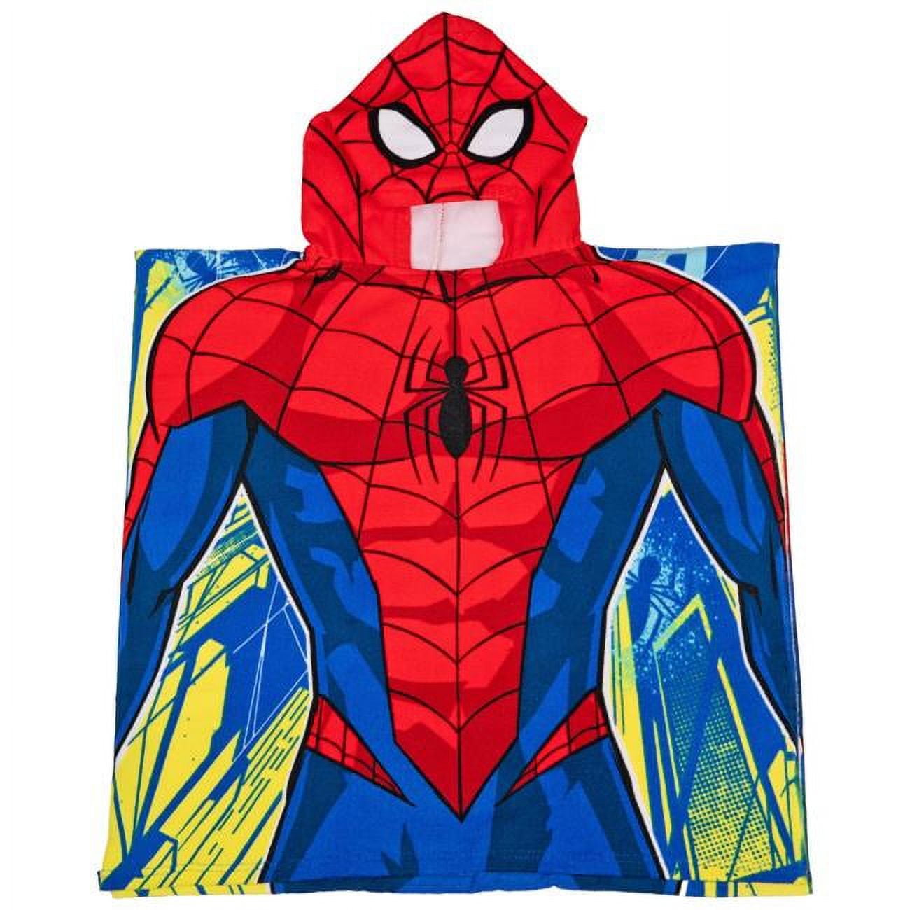 Marvel Spider-Man Kids Hooded Beach Towel for Pool & Bath, Ages 3-7 ...