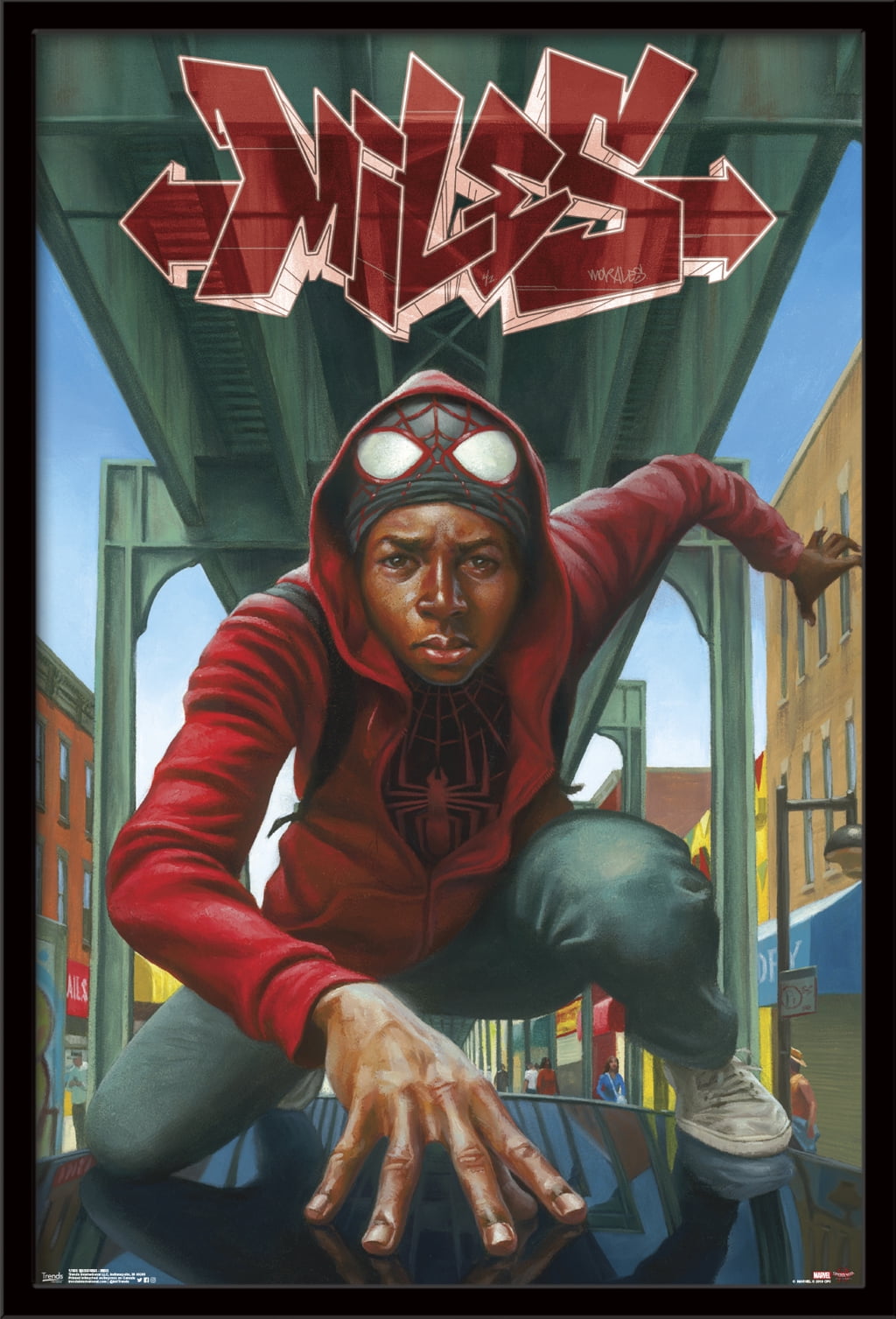 Marvel Comics - Spider-Man - Miles Wall Poster, 22.375" x 34", Framed ...