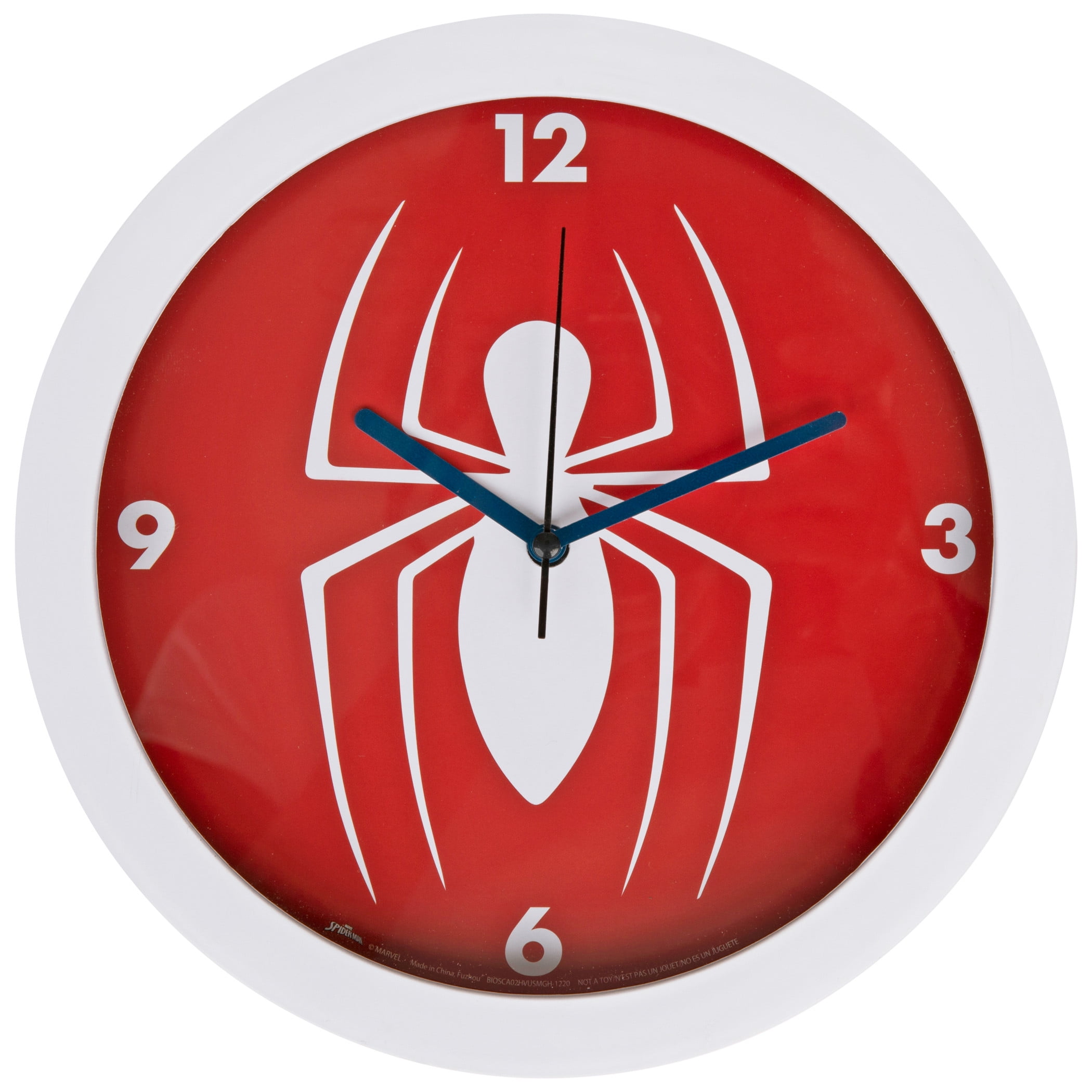 Marvel Comics Spider-Man Symbol Character 9 3/4 Wall Clock - Walmart.com
