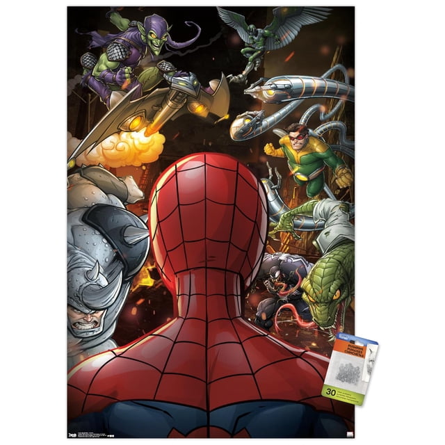 Marvel Comics - Spider-Man - Villains Wall Poster with Push Pins, 22. ...