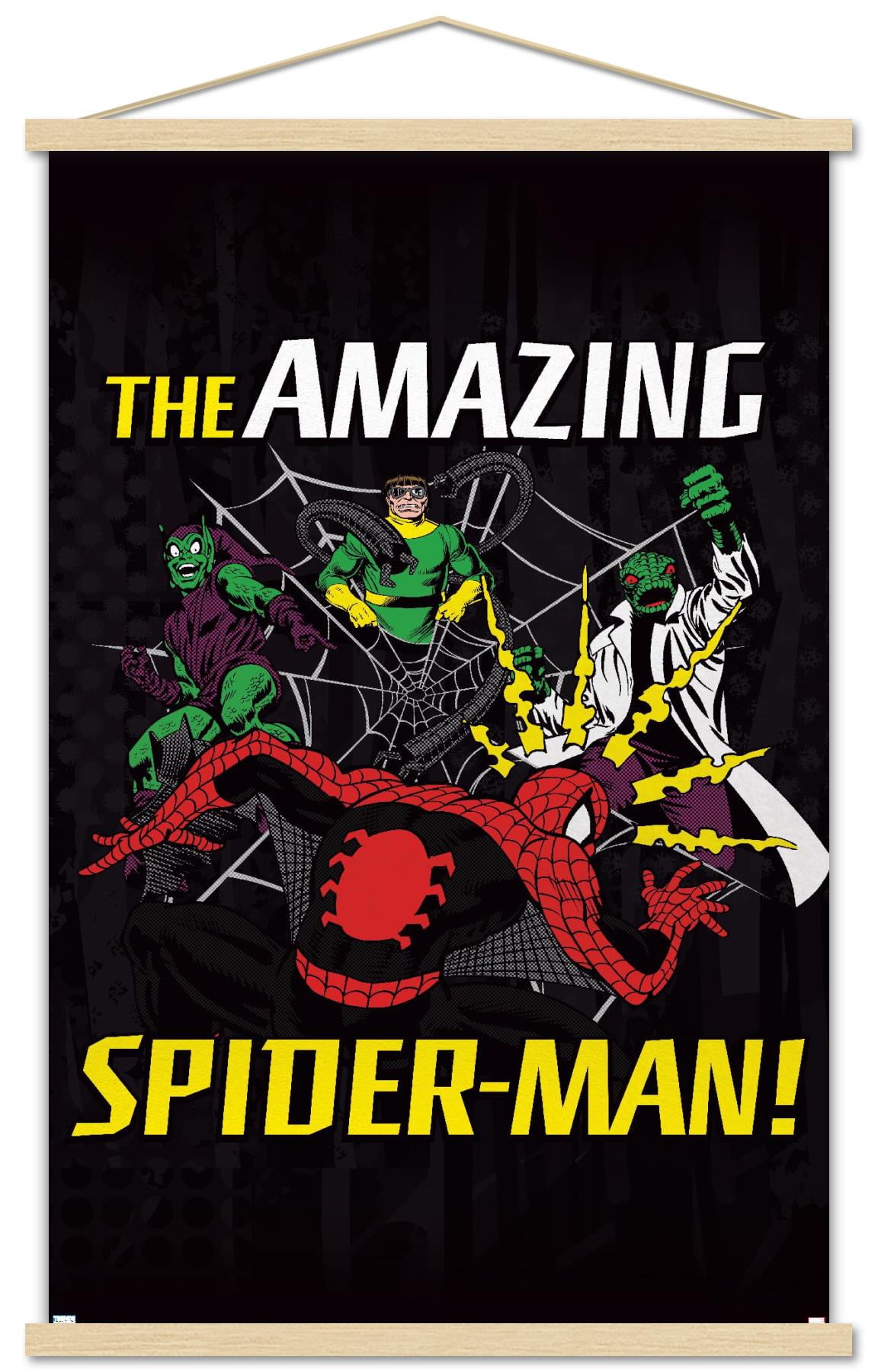 Marvel Comics Spider-Man - Villains Web Wall Poster with Magnetic Frame ...