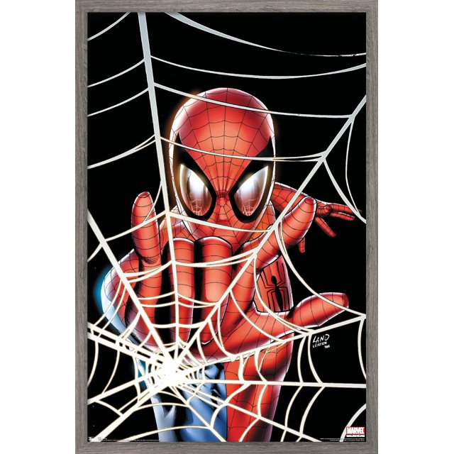 Marvel Comics - Spider-Man - Web Wall Poster, 22.375" x 34", Framed ...