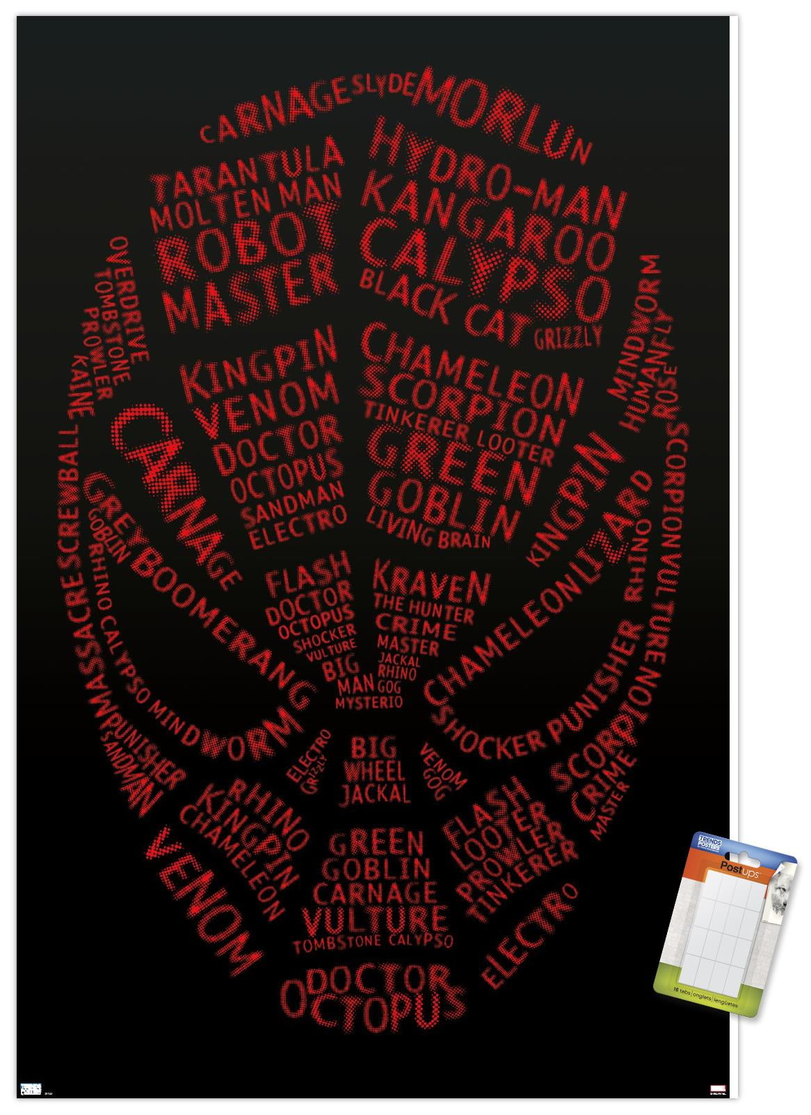 Marvel Comics - Spider-Man - Word Mask Wall Poster, 22.375" x 34 ...