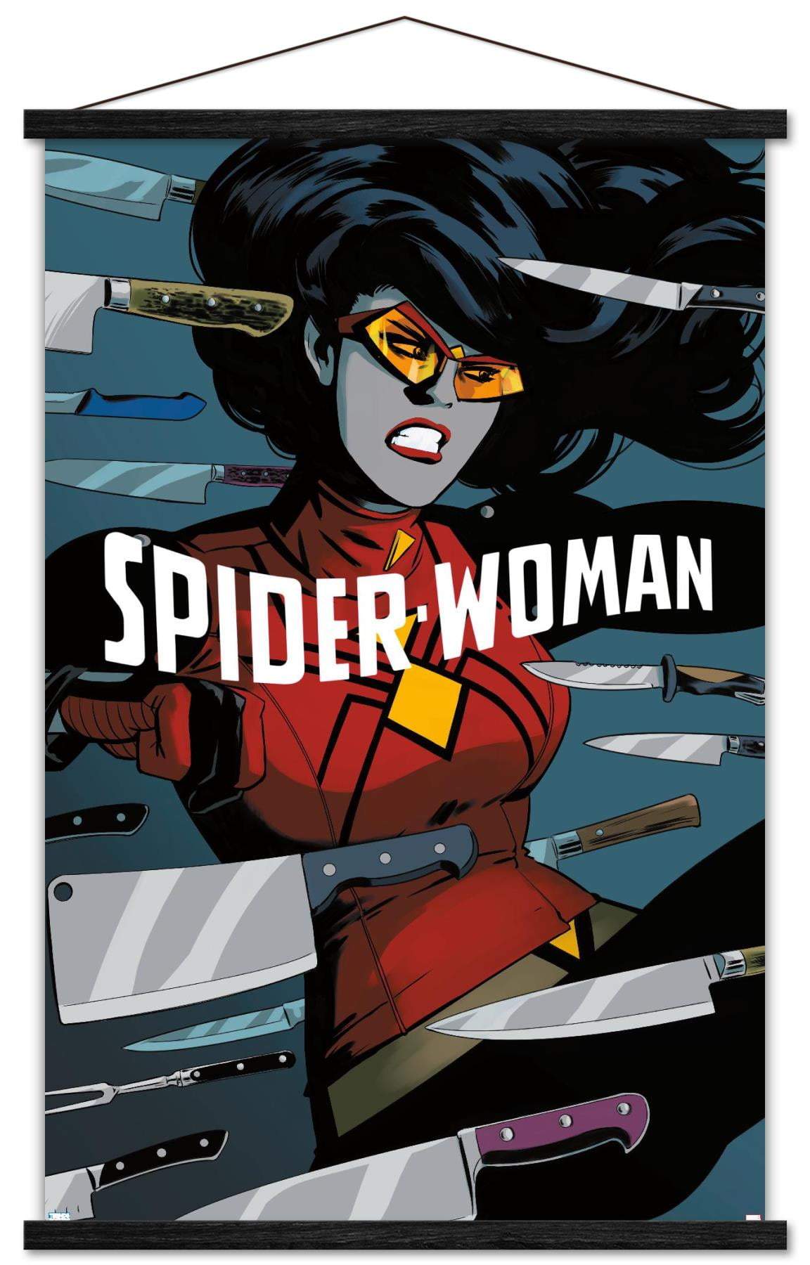 Marvel Comics - Spider Woman - Spider-Woman #6 Wall Poster with Wooden ...