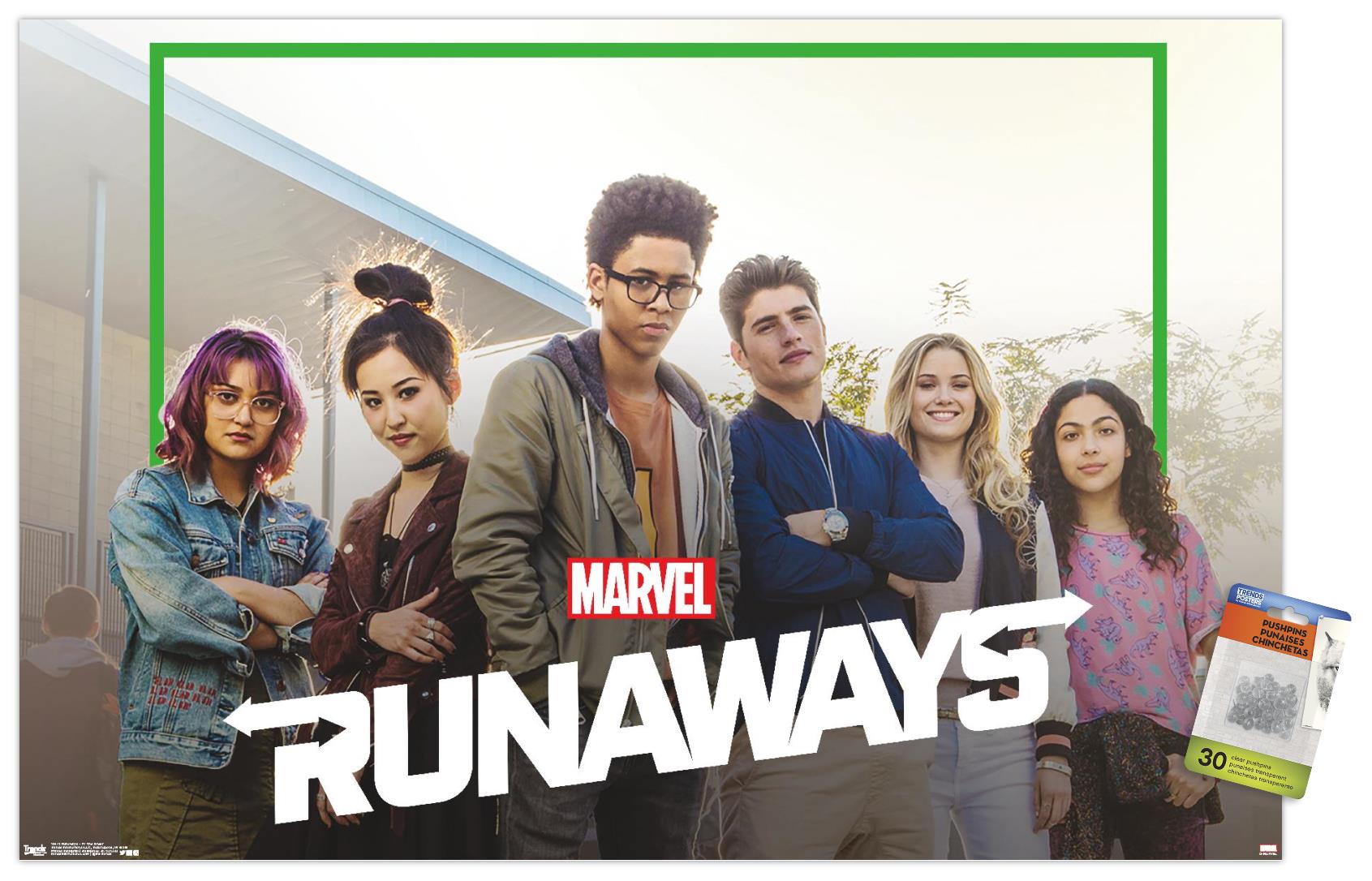 Marvel Comics TV - The Runaways - TV One Sheet Wall Poster with Push ...