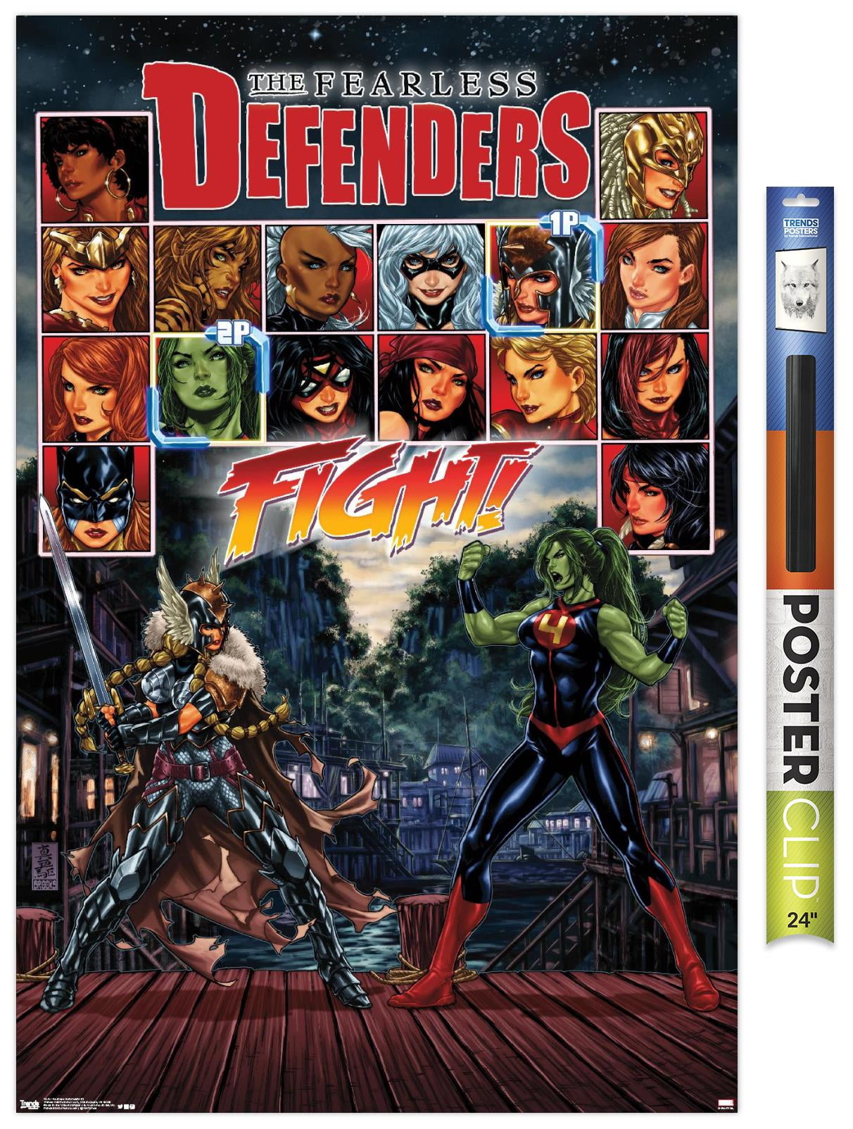 Marvel Comics The Fearless Defenders - Fight! Wall Poster, 22.375" x 34 ...