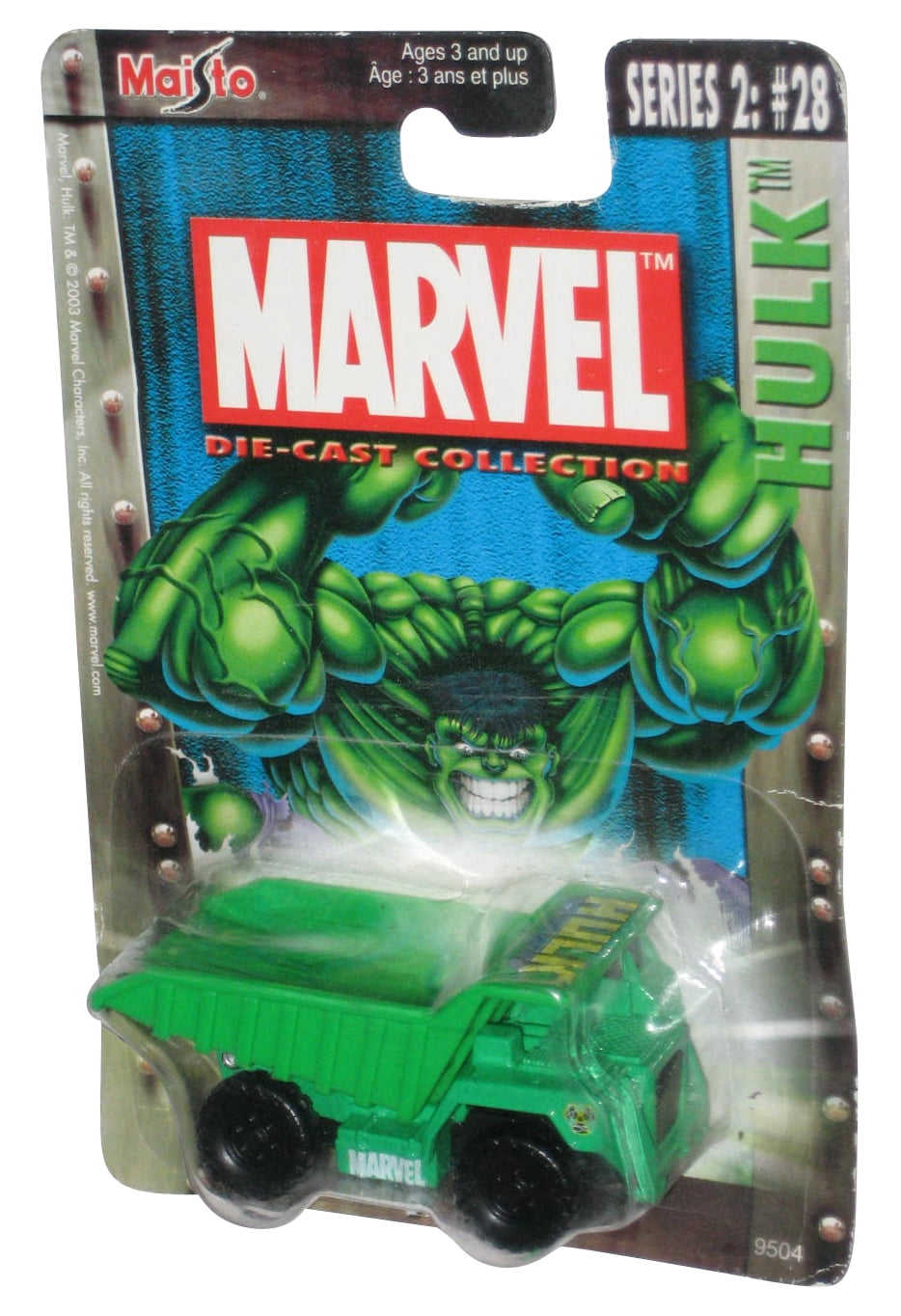 Marvel Comics The Incredible Hulk Maisto Quarry Dump Truck Toy Car #28 ...