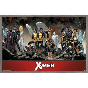 Marvel Comics - The Marvel Lineup Wall Poster, 22.375" x 34", Framed ...