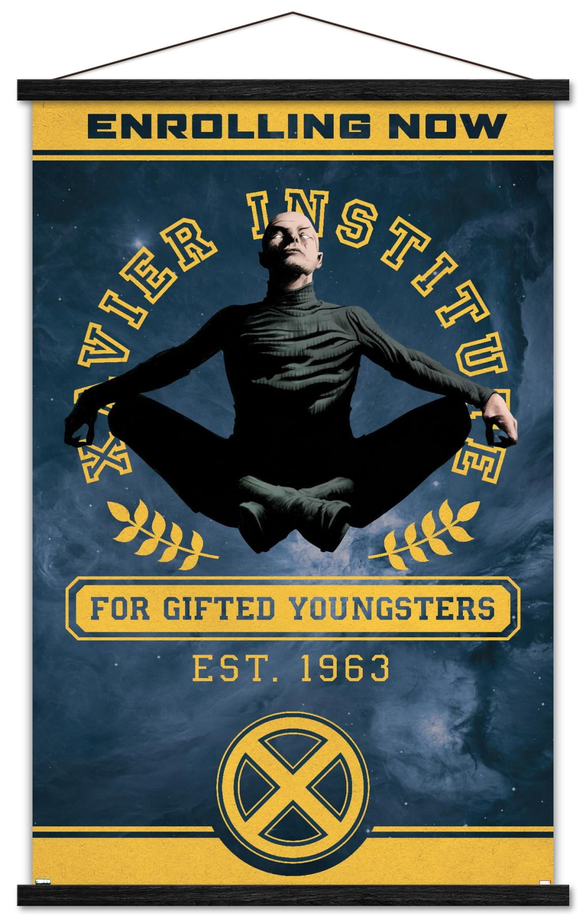 Marvel Comics - The X-Men - XaVier Institute Wall Poster with Wooden ...