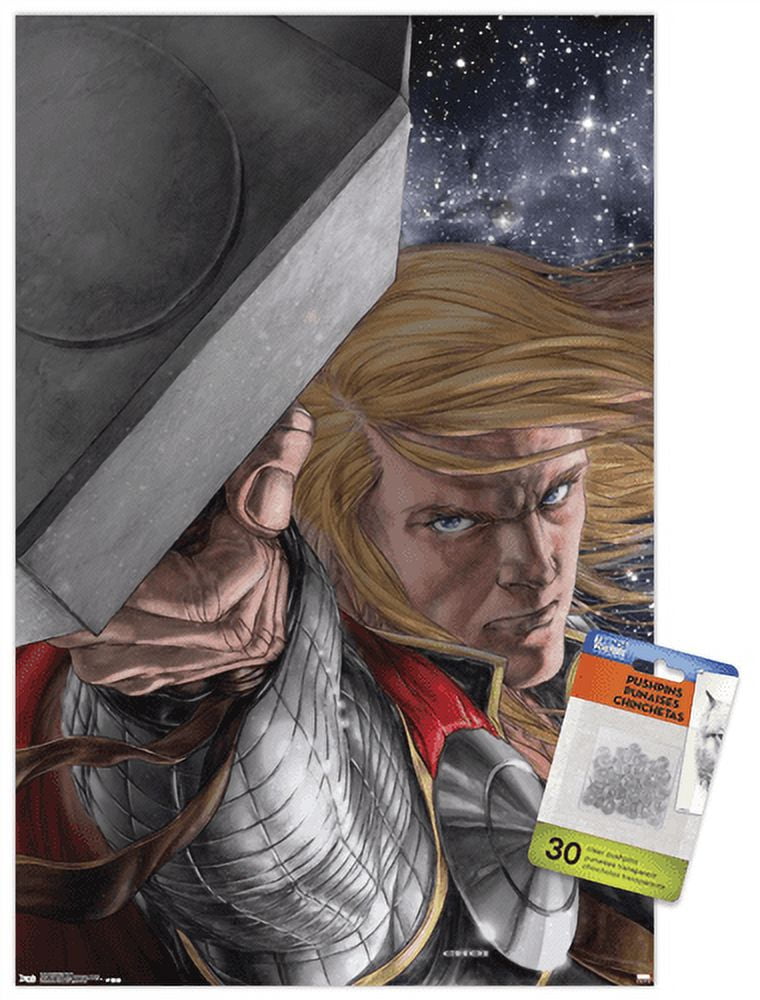 Marvel Comics - Thor - Astonishing 4 Wall Poster with Push Pins, 14.725 ...