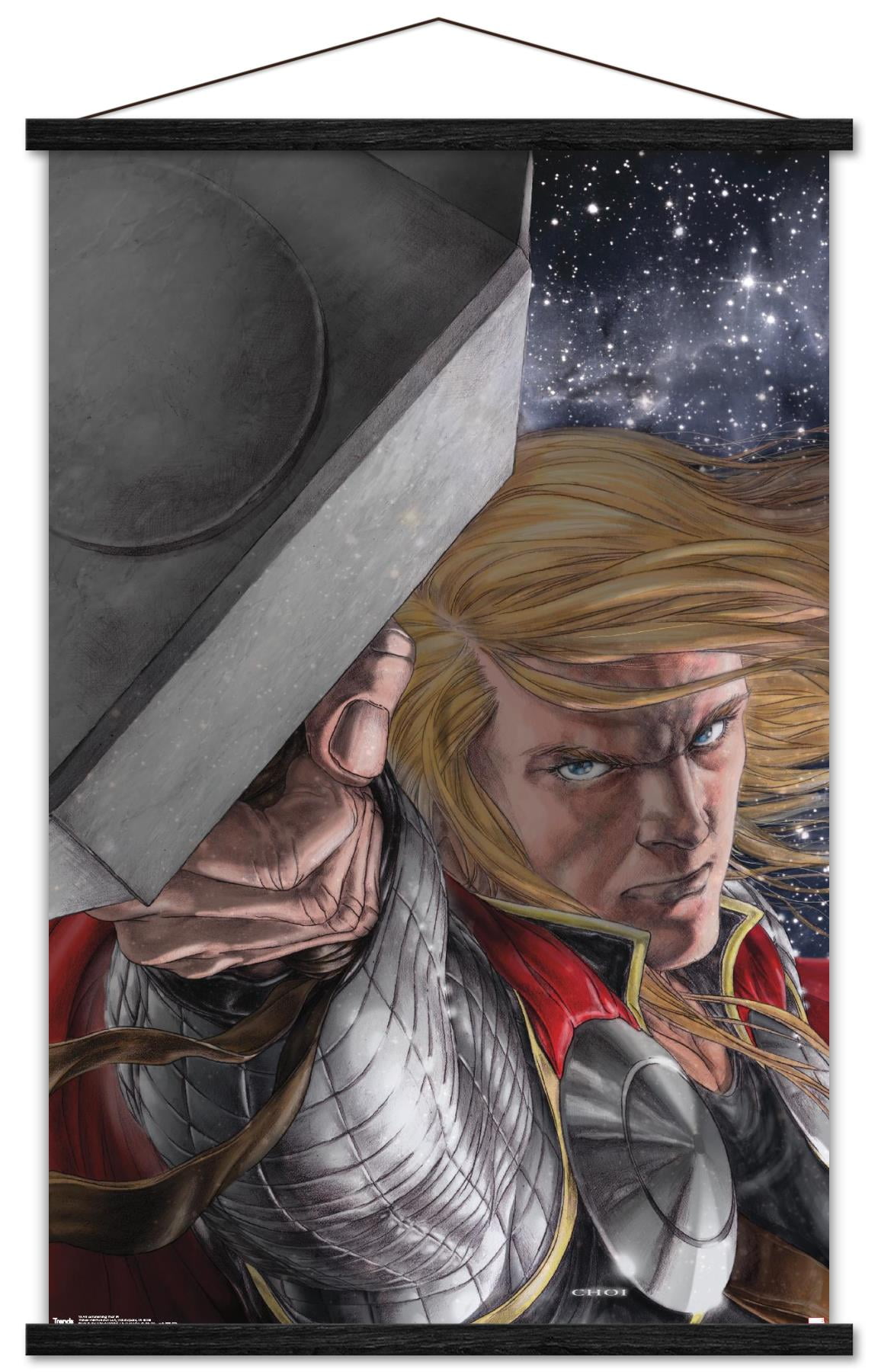 Marvel Comics - Thor - Astonishing 4 Wall Poster with Wooden Magnetic ...