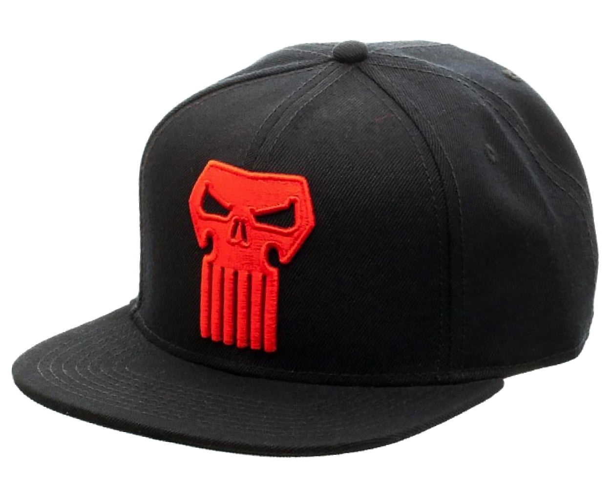 Marvel Comics Thunderbolts Punisher Logo Black Adjustable Snapback Hat ...