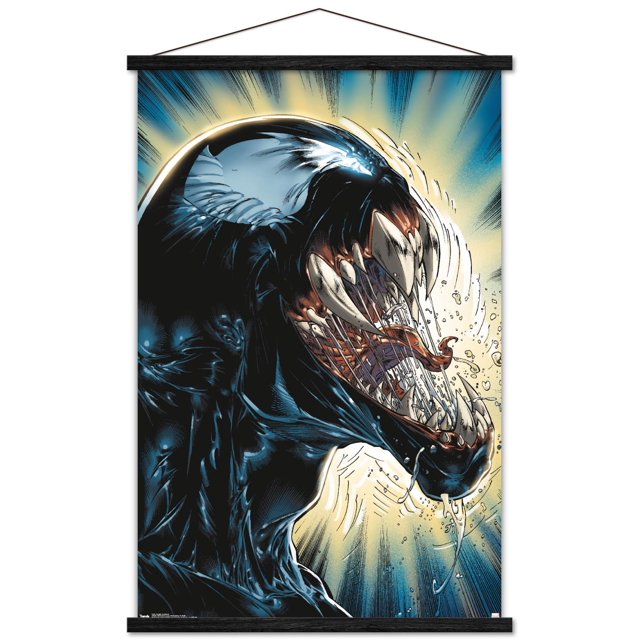 Marvel Comics Venom - Darkness Wall Poster with Magnetic Frame, 22.375 ...