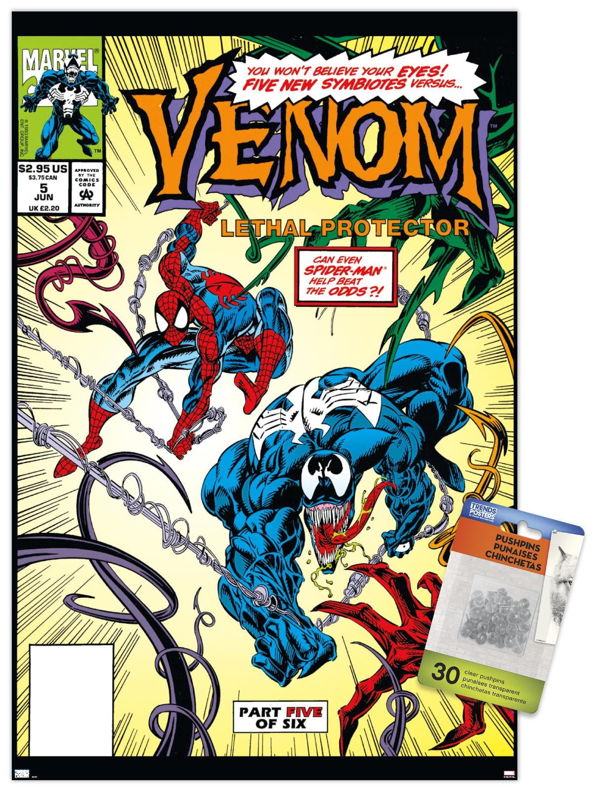Marvel Comics - Venom: Lethal Protector #5 Wall Poster with Push Pins ...