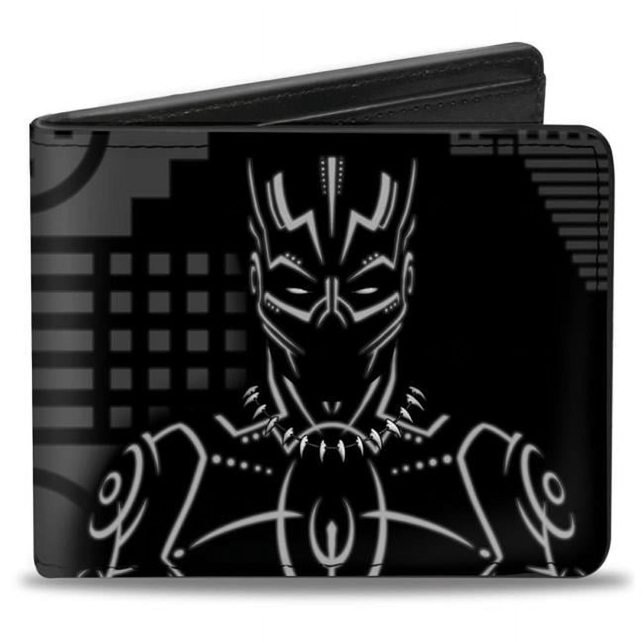 Marvel Comics Wallet, Bifold, Black Panther Tribal Silhouette Pose Icon ...