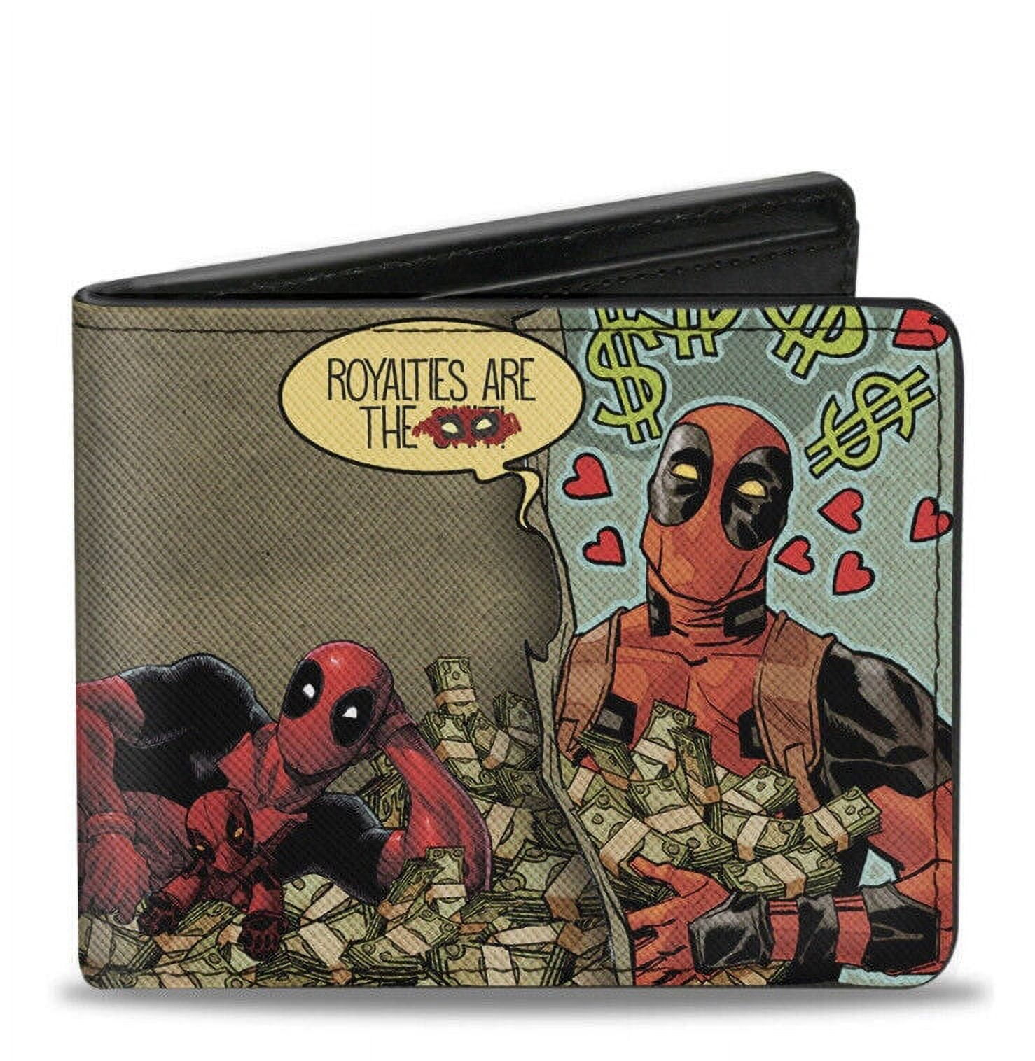Marvel Comics Wallet, Bifold, Deadpool Royalties Are The Quote Money ...