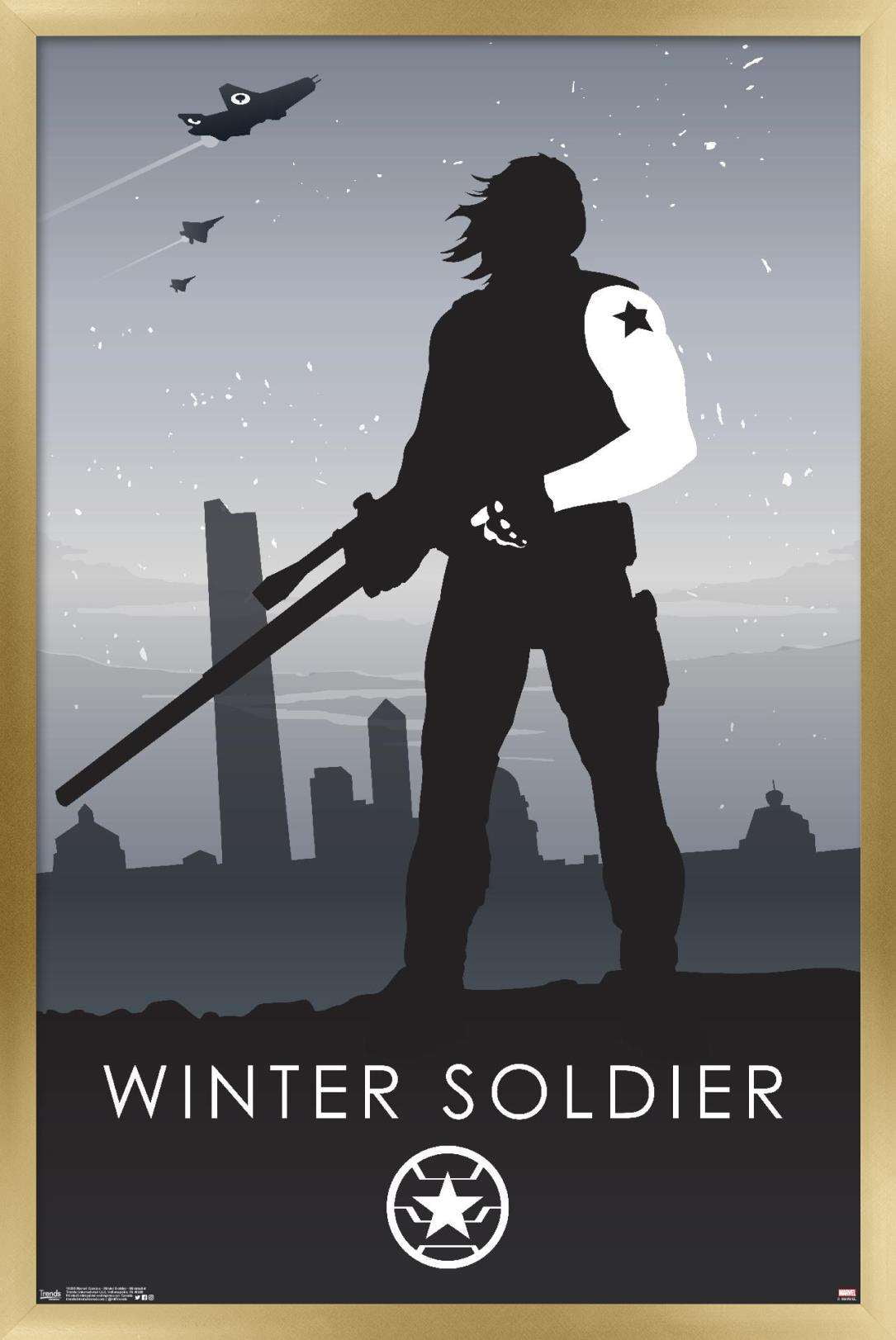 Marvel Comics - Winter Soldier - Minimalist Wall Poster, 22.375" x 34 ...