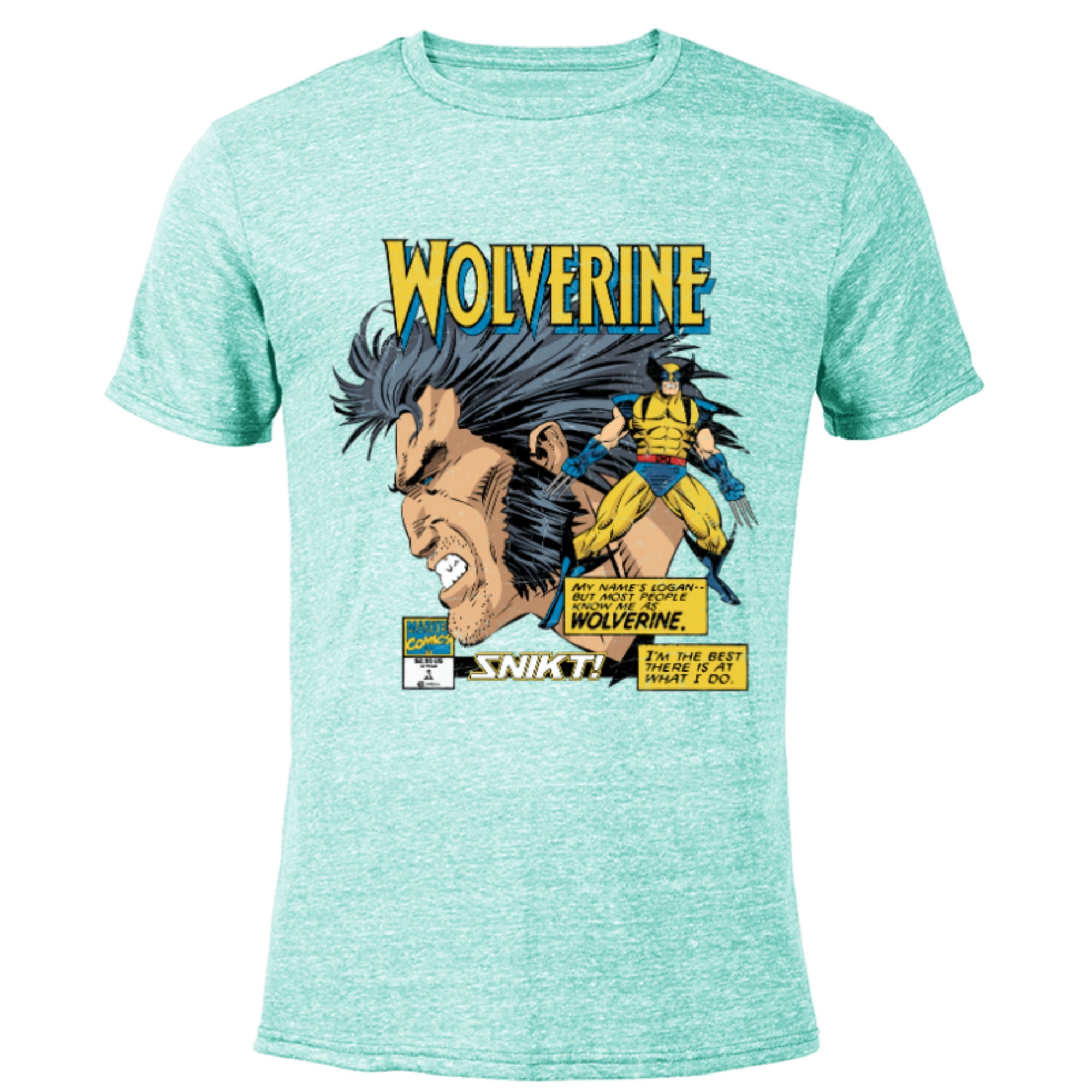 Marvel Comics Wolverine Classic Logan Retro - Short Sleeve Blended T ...