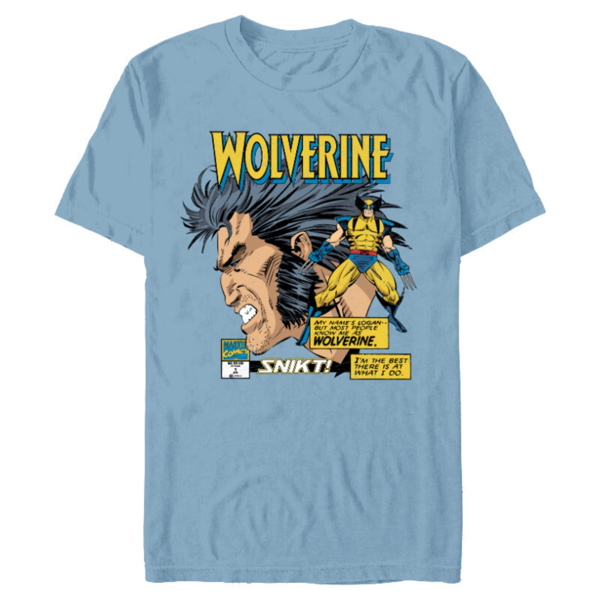 Marvel Comics Wolverine Classic Logan Retro - Short Sleeve Blended T ...