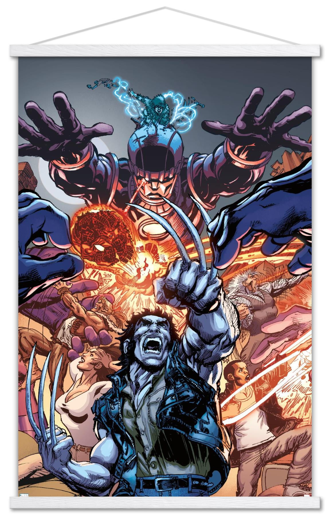 Marvel Comics - Wolverine - First X-Men #4 Wall Poster with Wooden ...