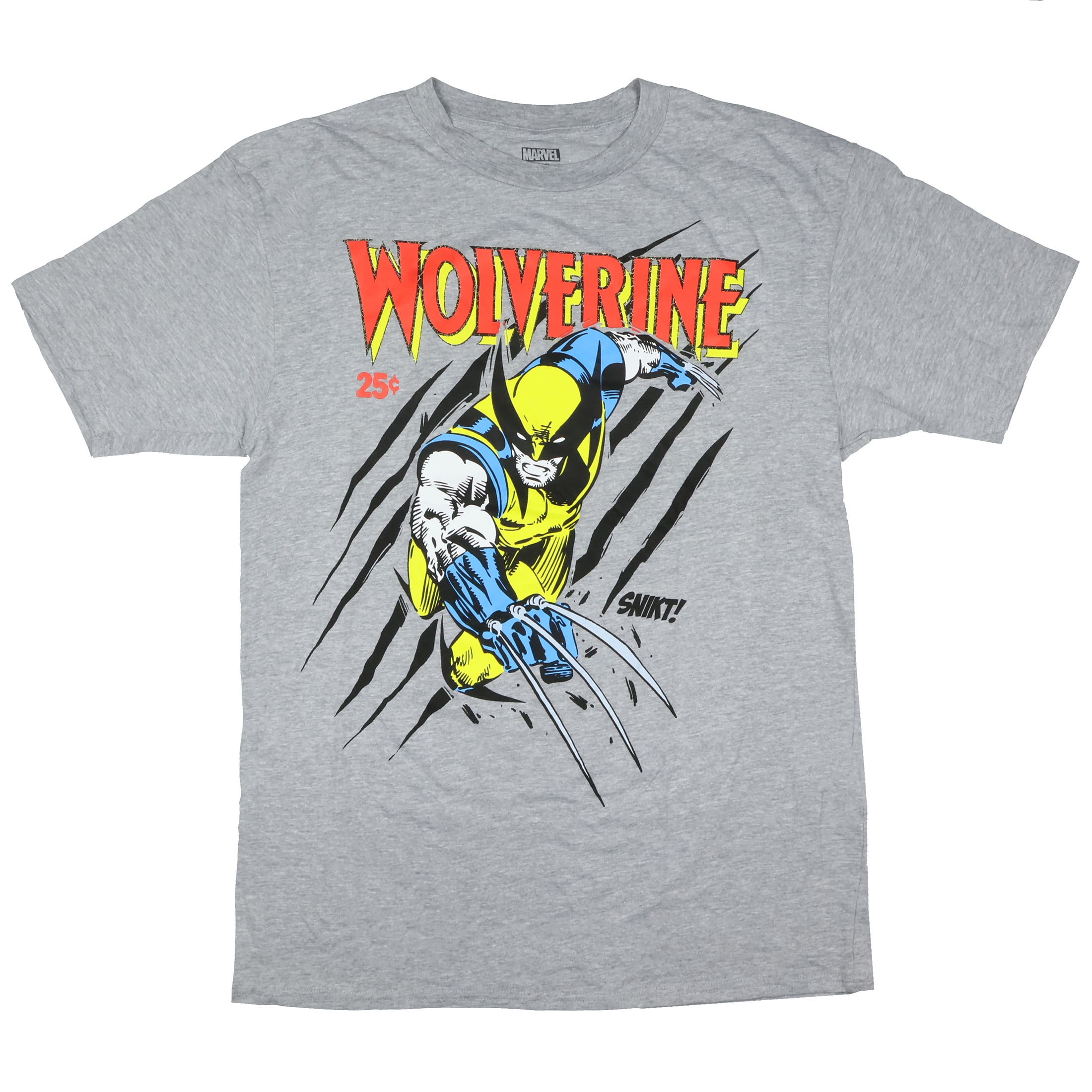 Marvel Comics Wolverine Shirt Mens Snikt Adult Short Sleeve Graphic Tee ...
