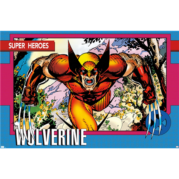 Marvel Comics - Wolverine - Trading Card 22.37" x 14.72" Poster, by ...