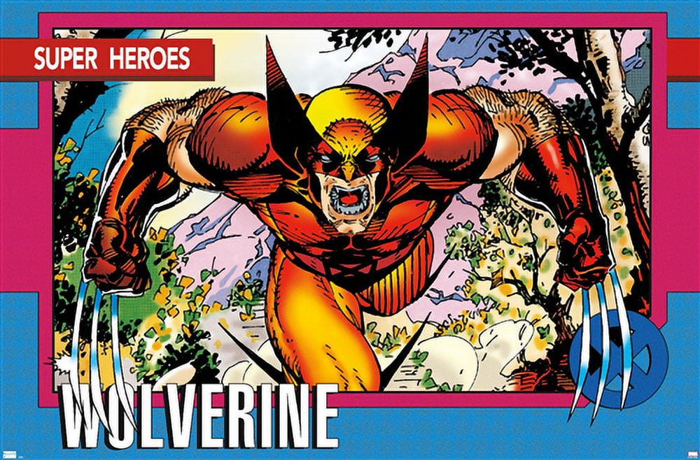 Marvel Comics - Wolverine - Trading Card Wall Poster, 14.725" x 22.375 ...